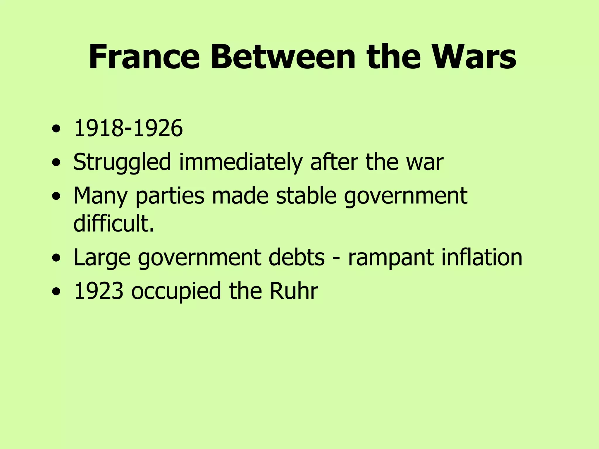 Britain between the wars | PPT