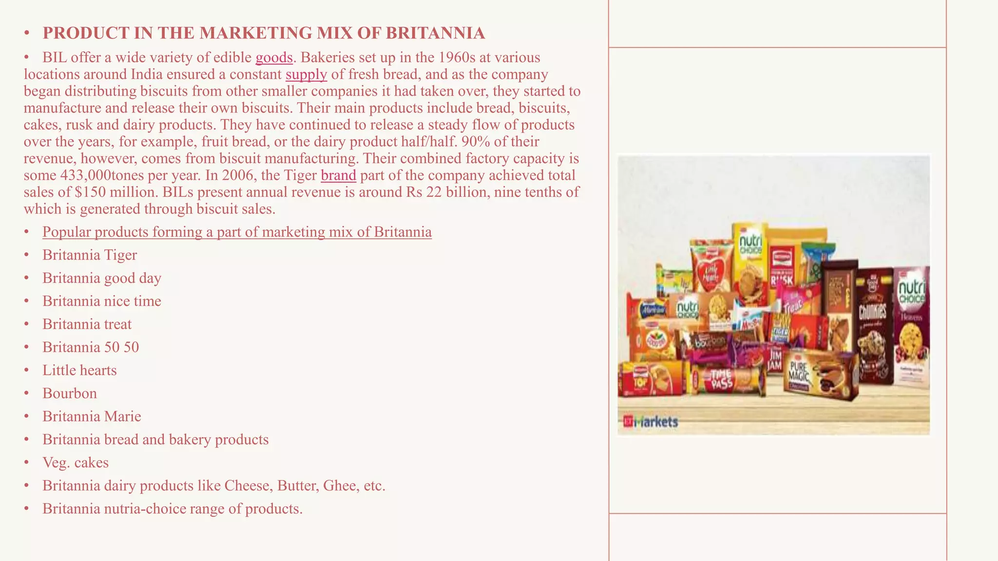 Britania industries limited marketing mix PPT. | PPTX