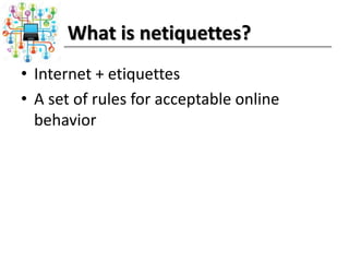 Instilling Netiquettes in Remote Learning | PPTX
