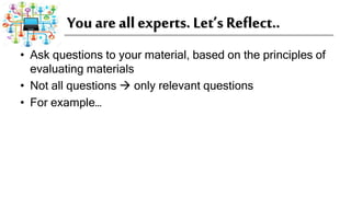 Evaluating Materials for Online Learning | PPT