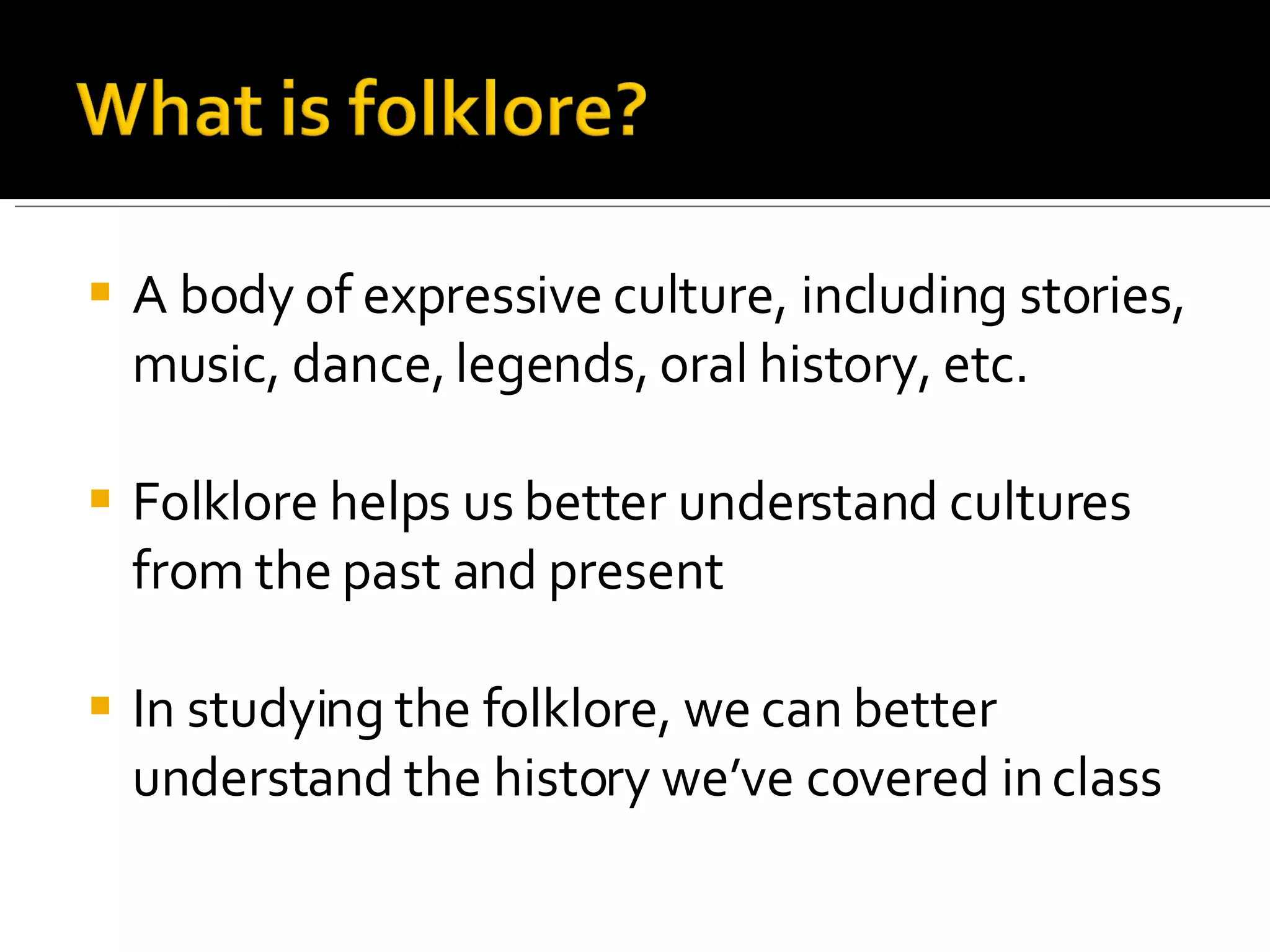 Lesson 3-British Folk Heroes And Folklore | PPT