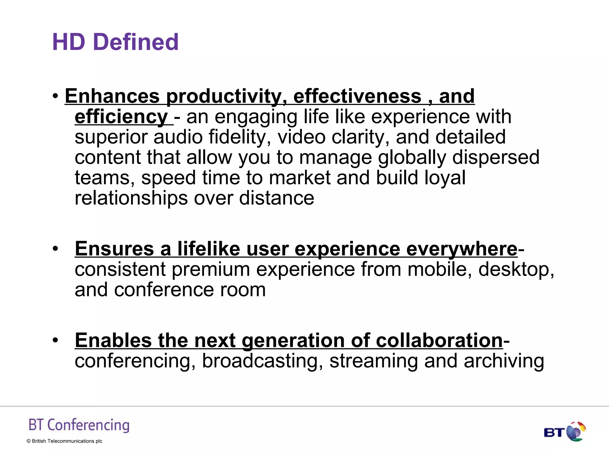 © British Telecommunications plc © British Telecommunications plc | PPT