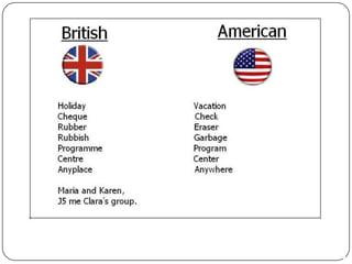 British and American English | PPTX