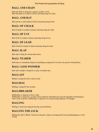 British and American slang A to Z list PDF book free | PDF
