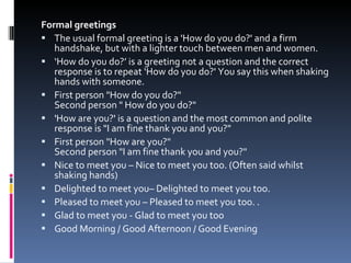British and english culture, behaviour | PPT