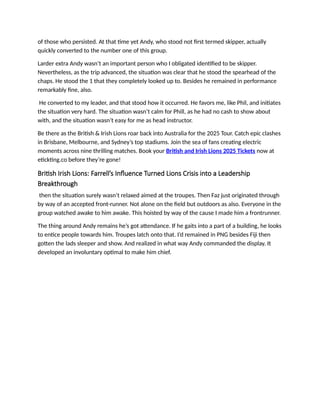 British and Irish Lions Farrell’s Leadership Born in Crisis.docx