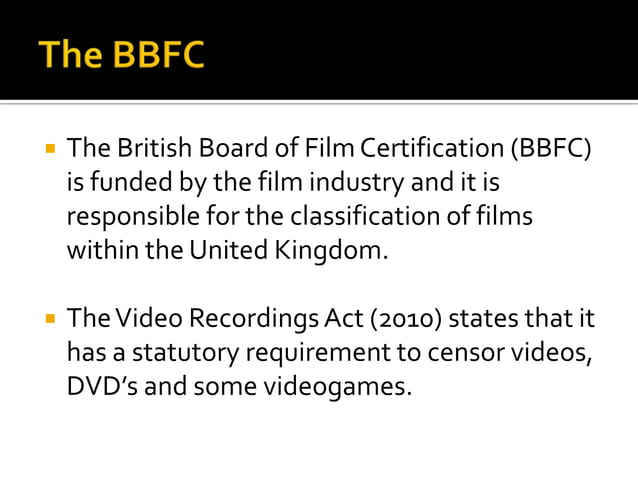 British board of film classification | PPTX
