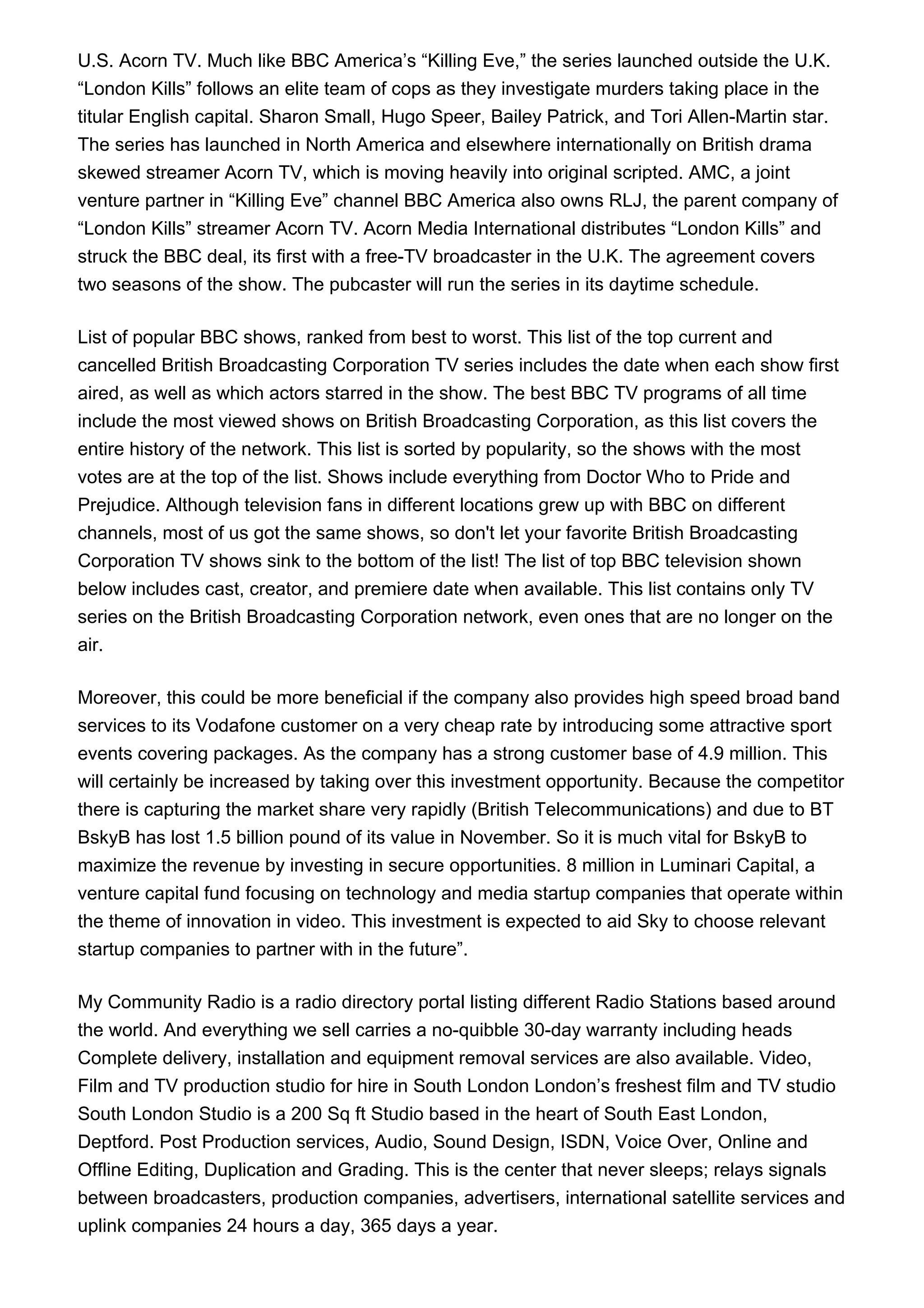 British Broadcasting Corporation | PDF