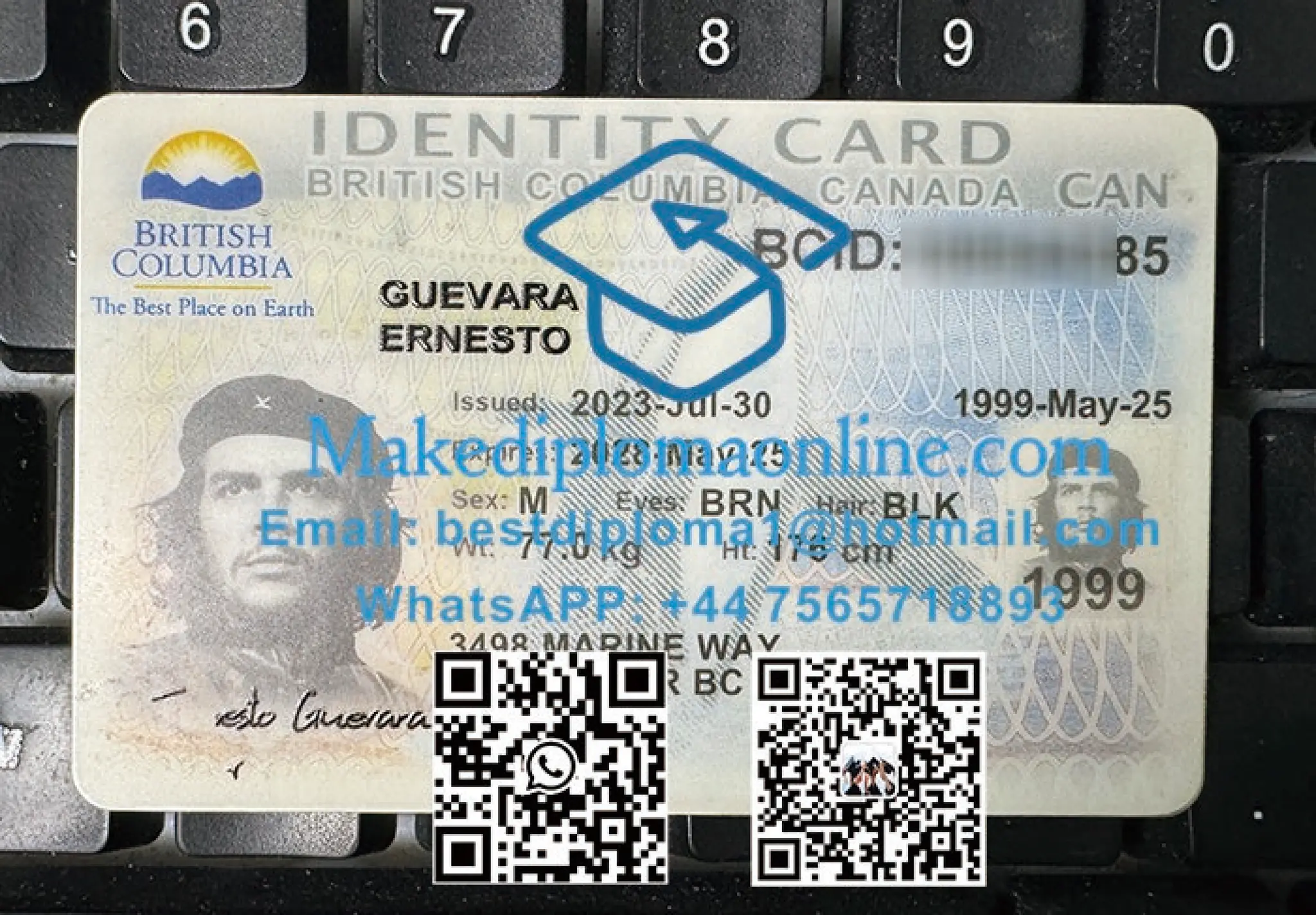 BCID Card, Canada British Columbia Identity Card, Buy Canada Identity ...