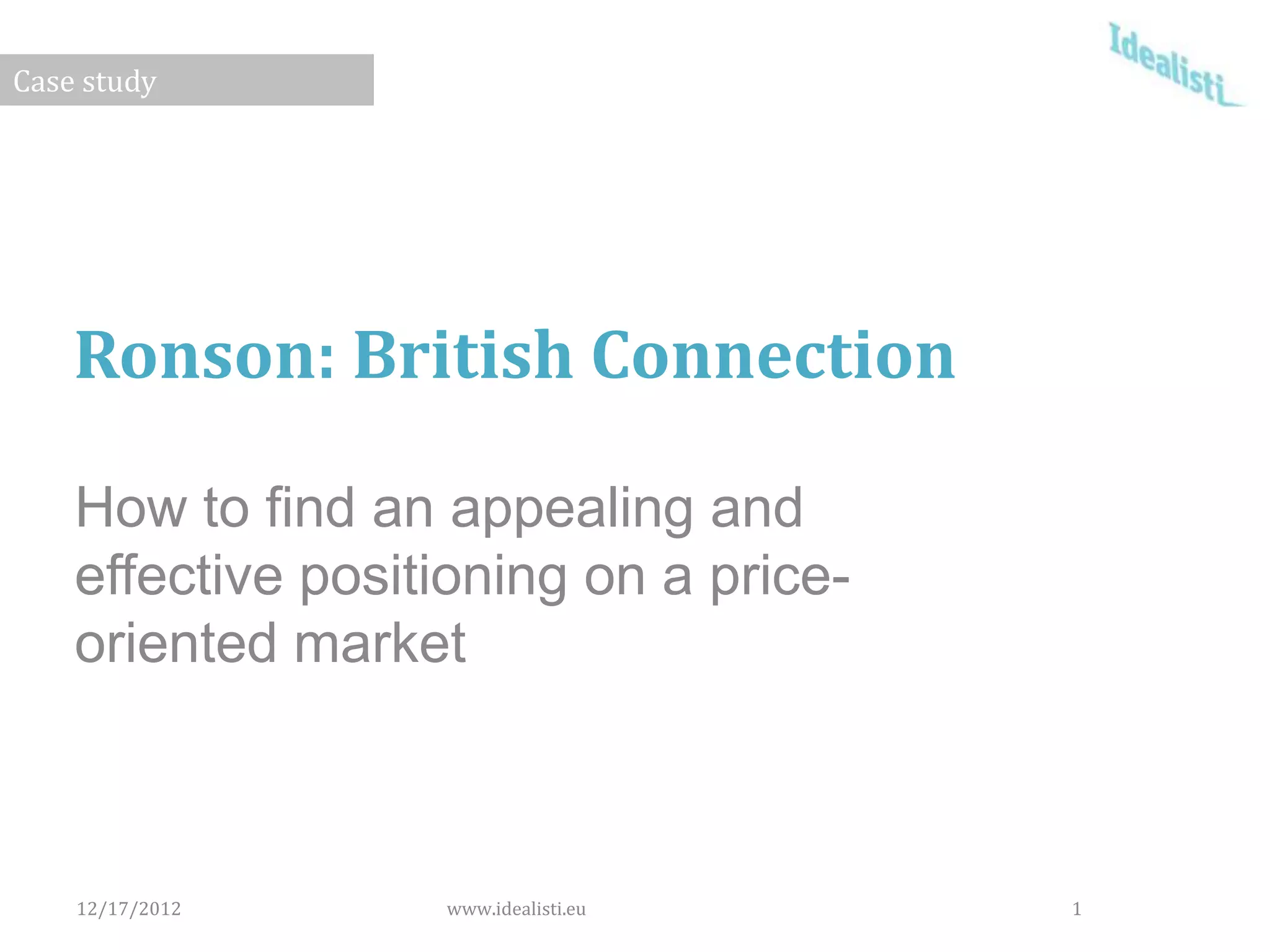 Ronson: British connection | PPT