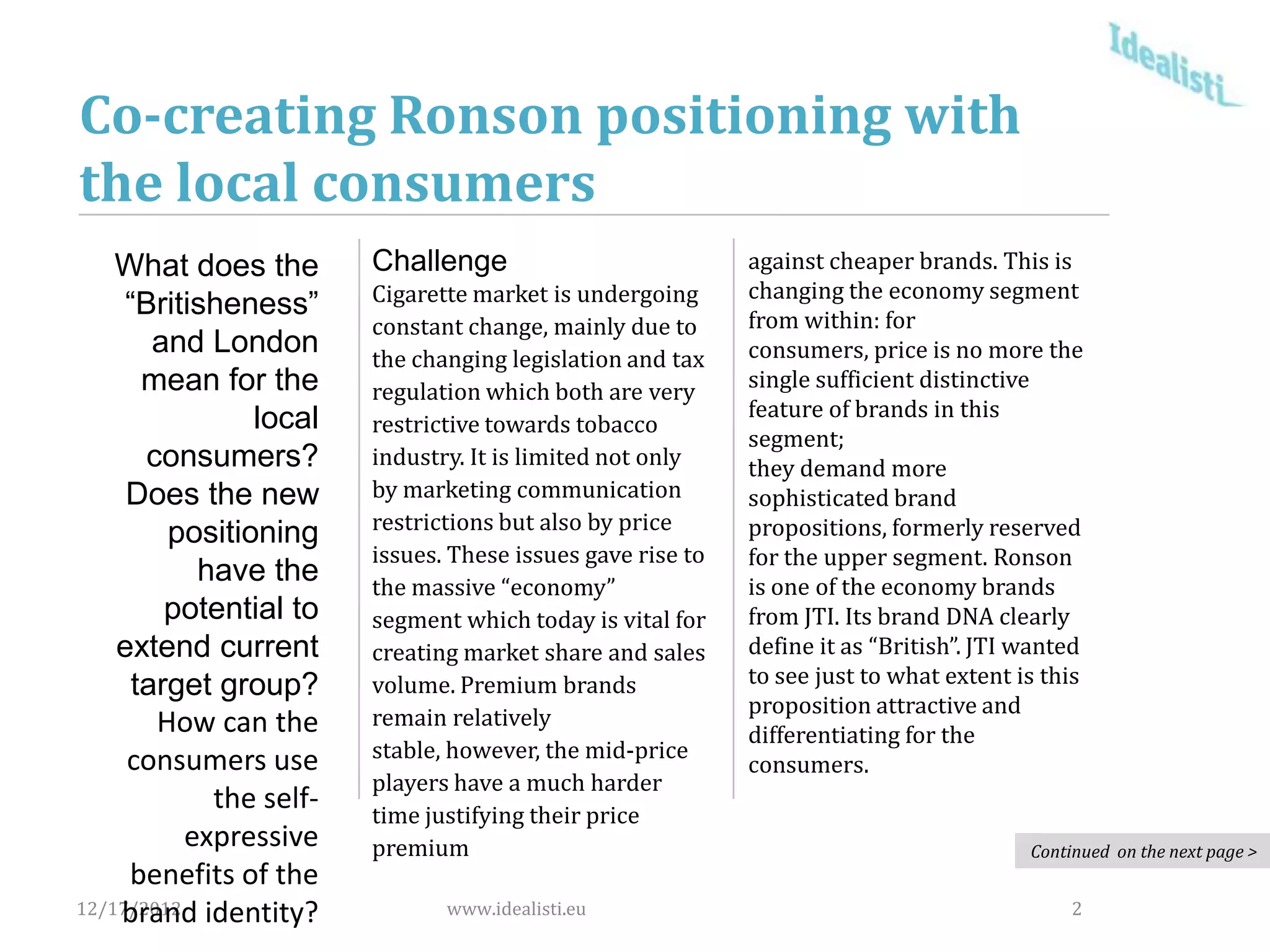 Ronson: British connection | PPT