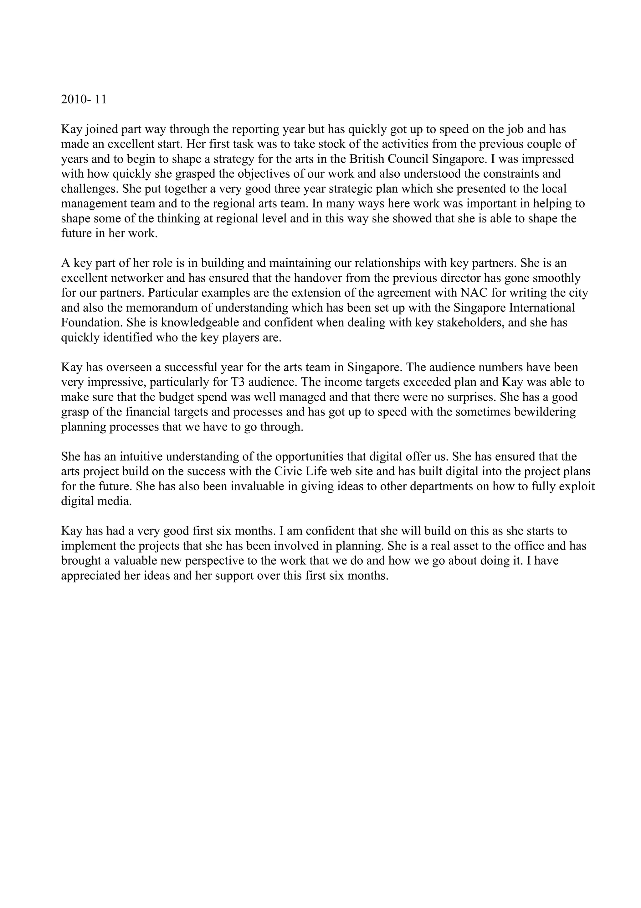 British Council - Reference - Kay Vasey | PDF | Business Administration ...