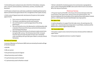 British Culture - British Political System - English Studies S3 | DOCX