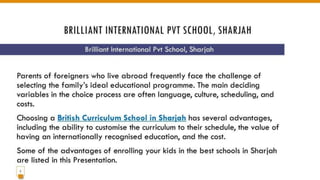 British Curriculum School Sharjah | PPTX