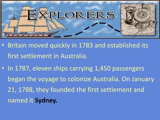 British exploration, colonization, & independence | PPTX