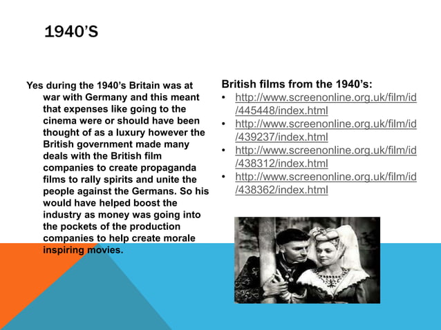 British film industry history. | PPTX