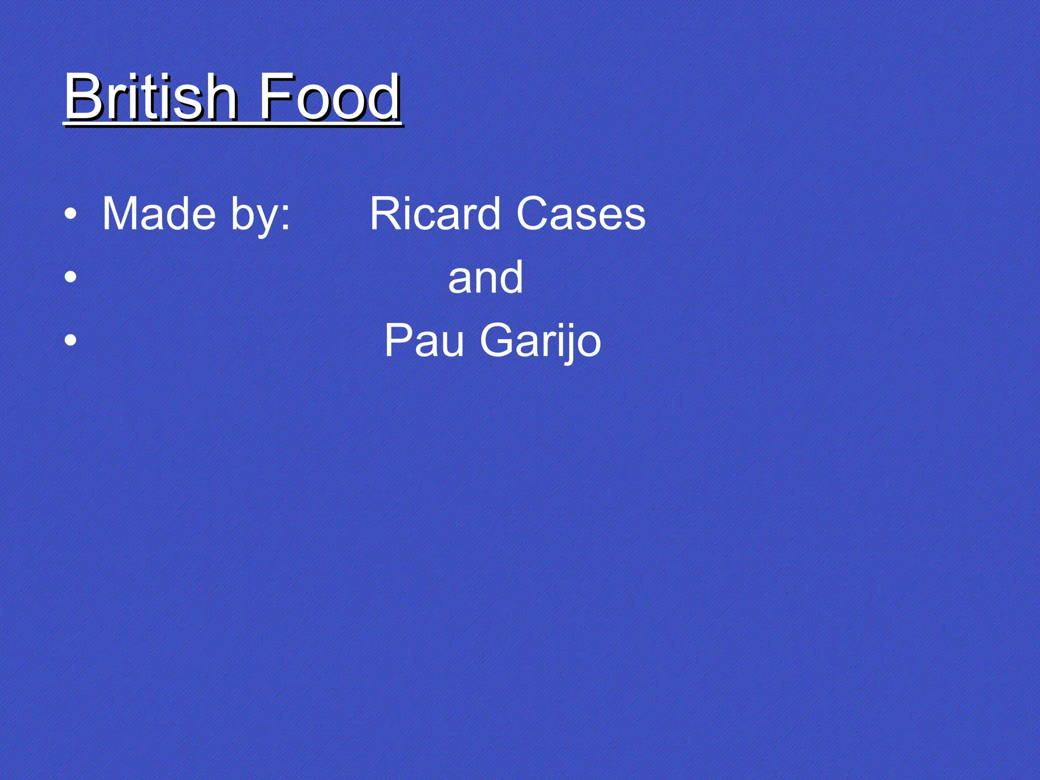 BRITISH FOOD | PPT