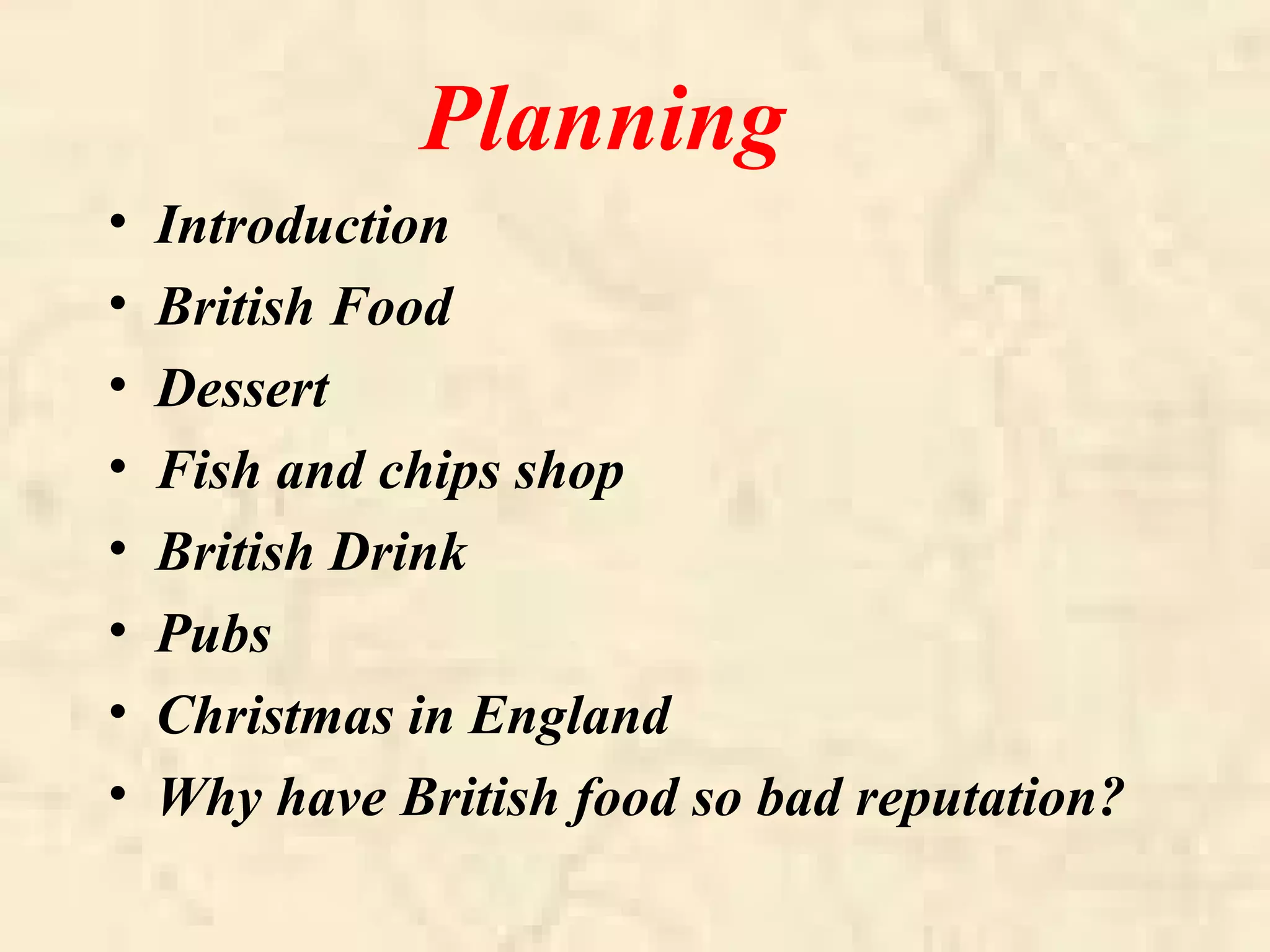 British food and drink | PPT