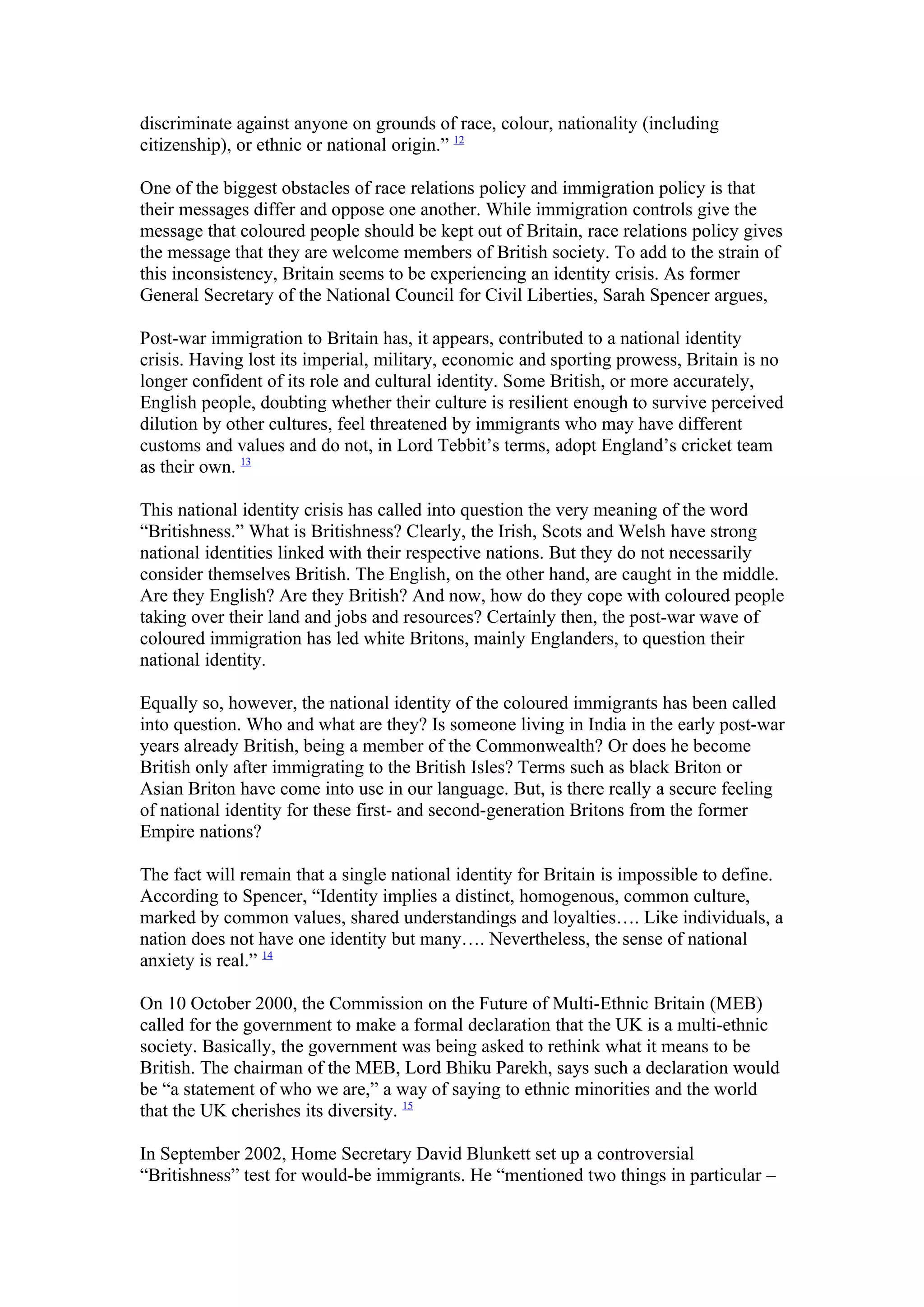 British Immigration Policy | DOC