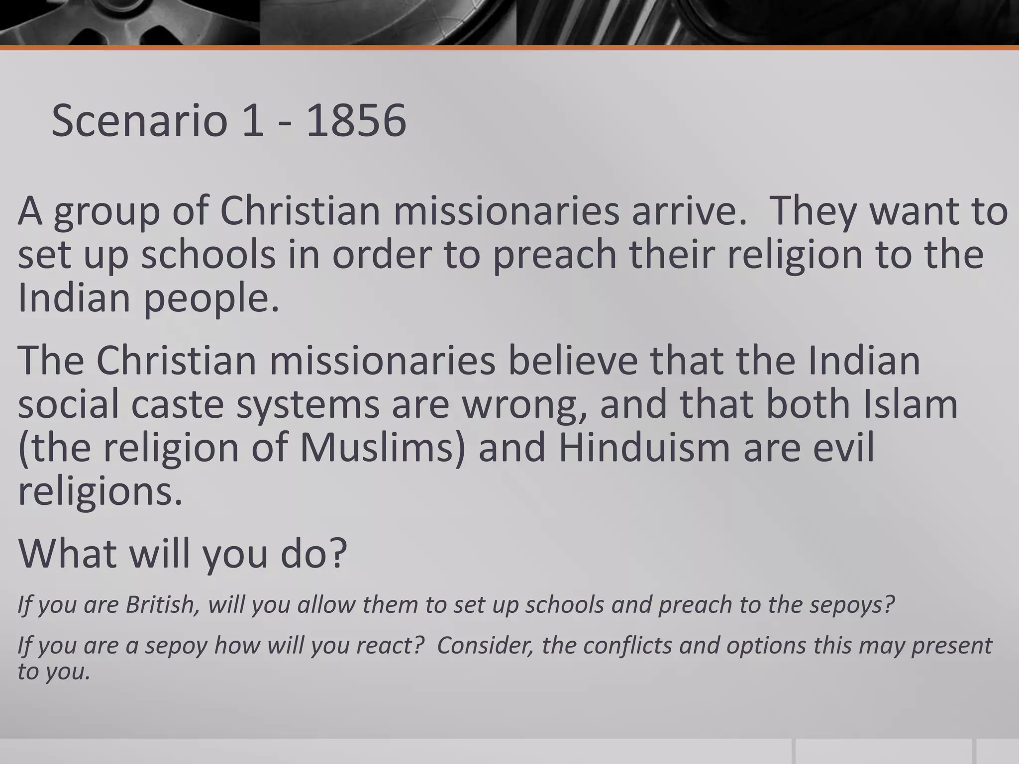 British imperialism in india role play | PPTX | Hinduism | Religion ...