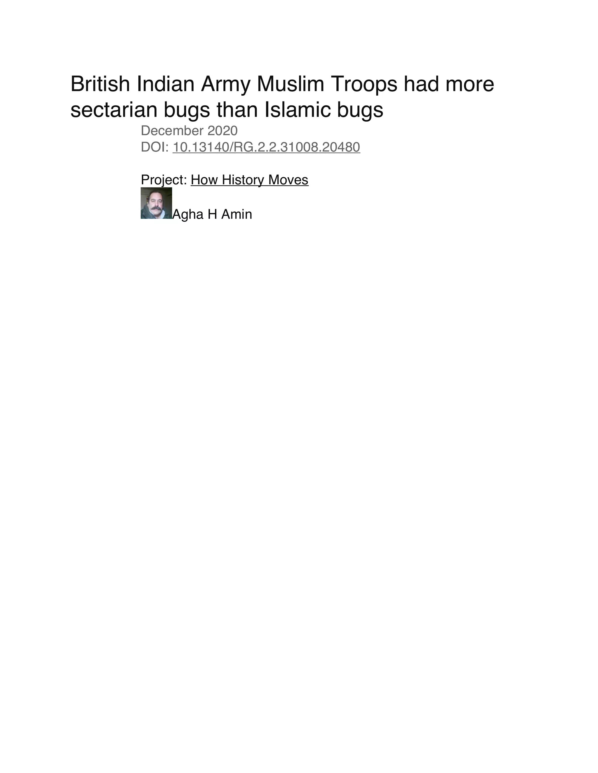 British Indian Army Muslims had more sectarian than real Islamic Bugs ...