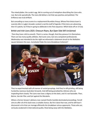 British Irish Lions back-row combination relics a puzzler .docx