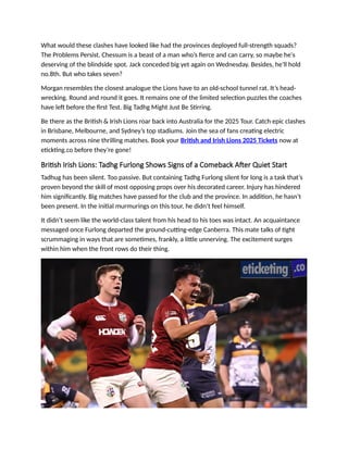 British Irish Lions back-row combination relics a puzzler .docx