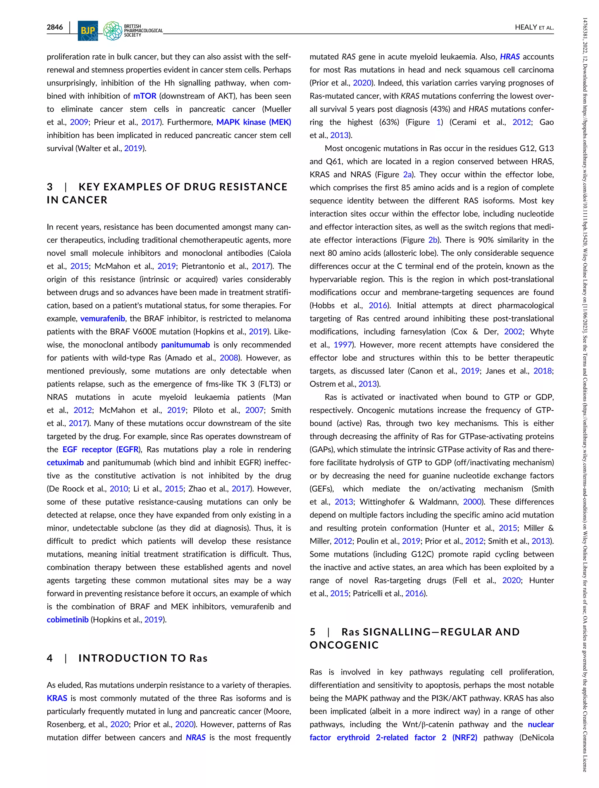 British J Pharmacology - 2021 - Healy - The importance of Ras in drug ...