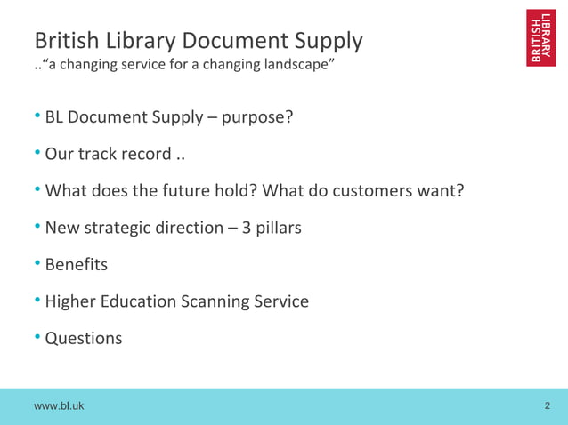 British library presentation 17 march | PPT