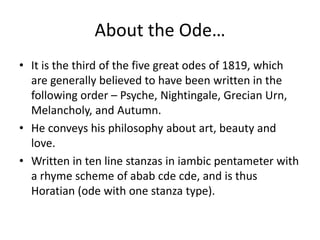 ODE ON A GRECIAN URN | PPTX