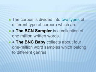 British national corpus | PPTX
