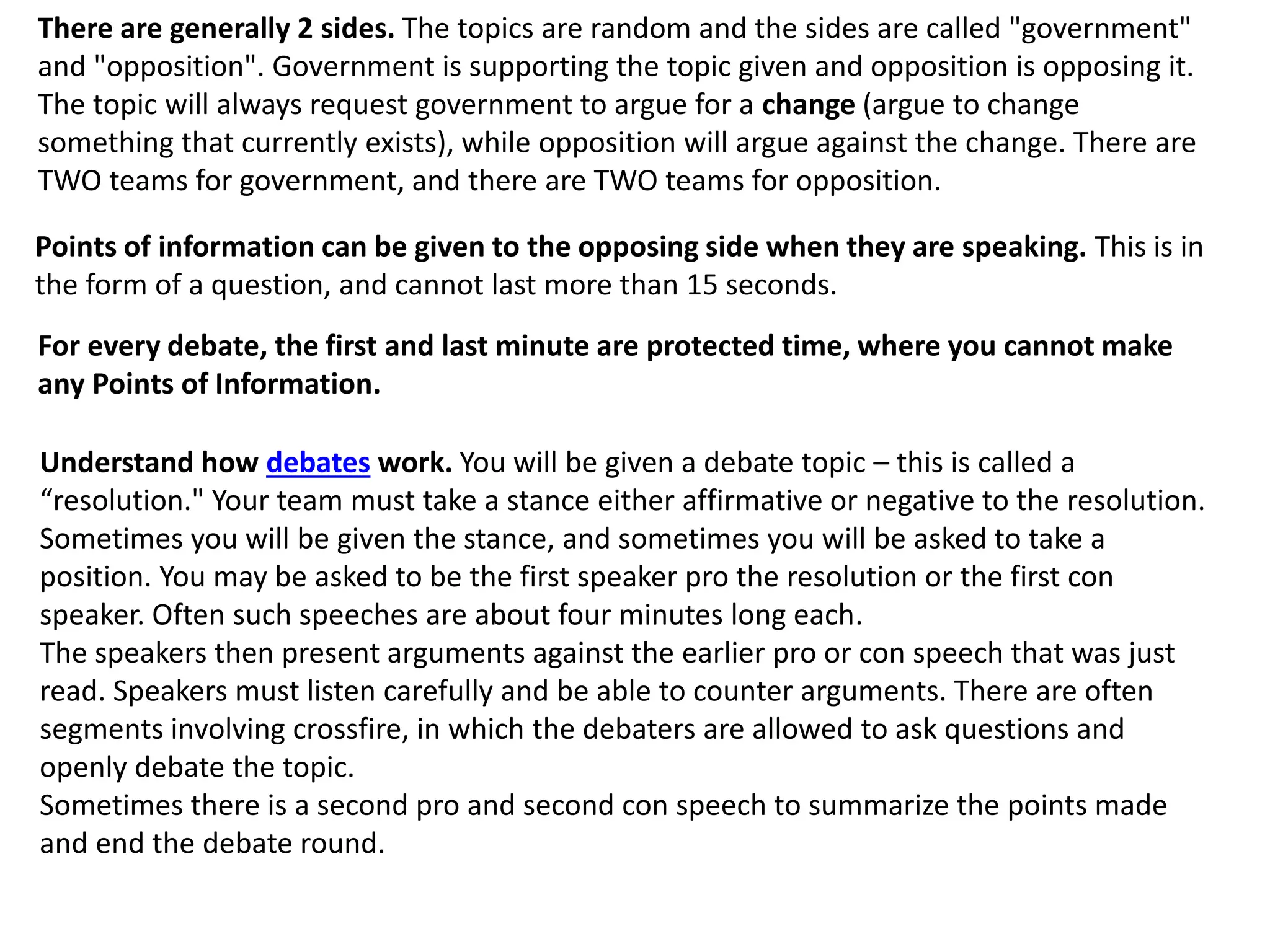 British parliamentary debate | PPTX