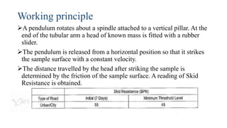 British pendulum skid resistance tester | PPTX