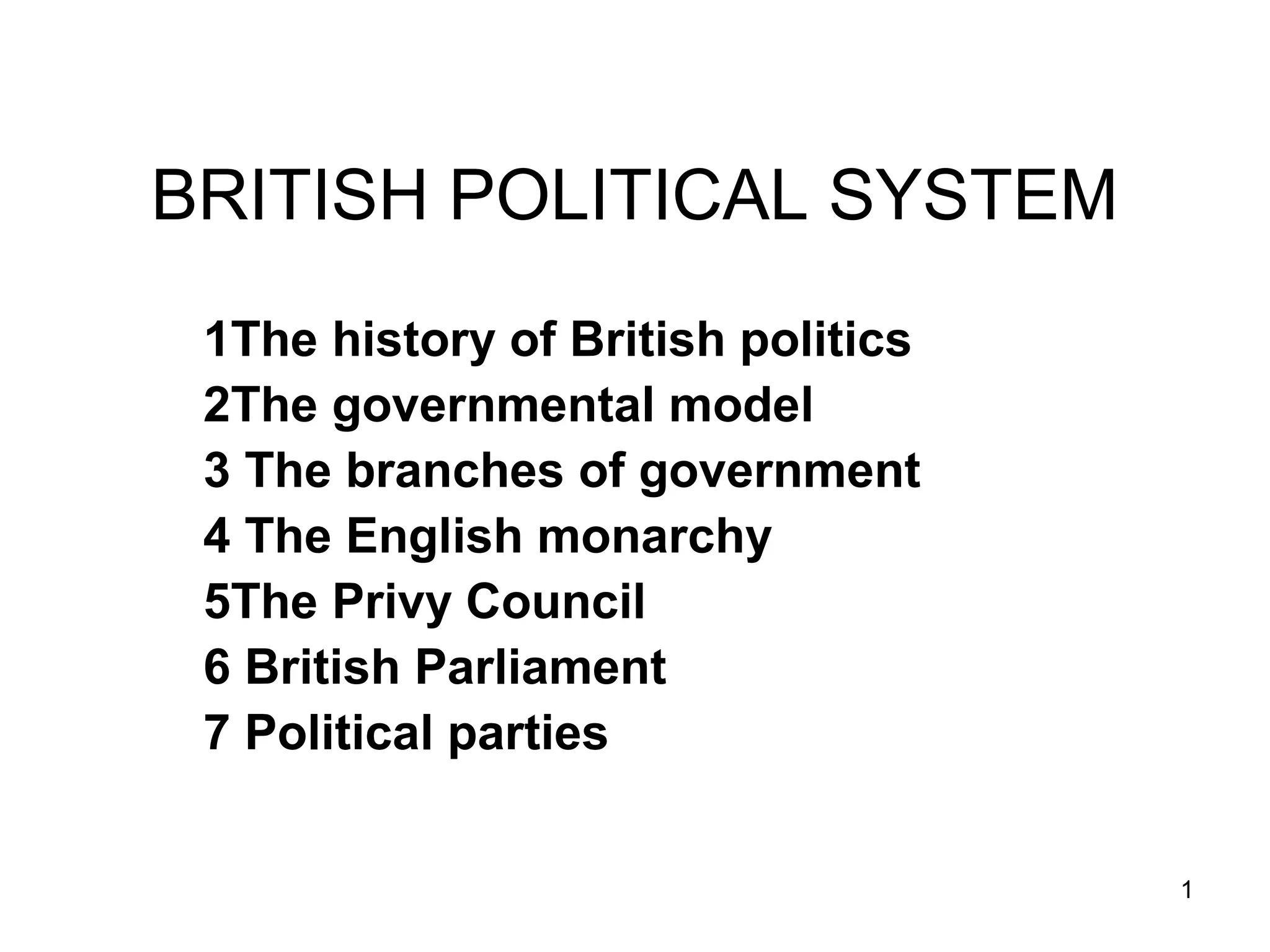 British political system | PPT