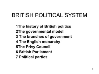 British political system | PPT