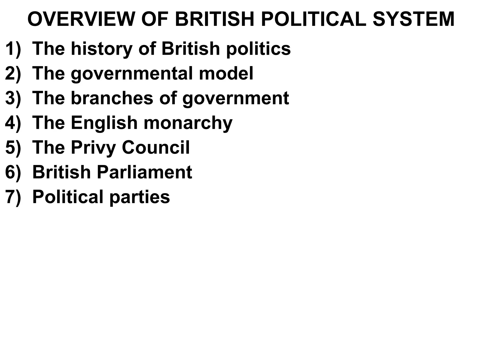British political system | PPT