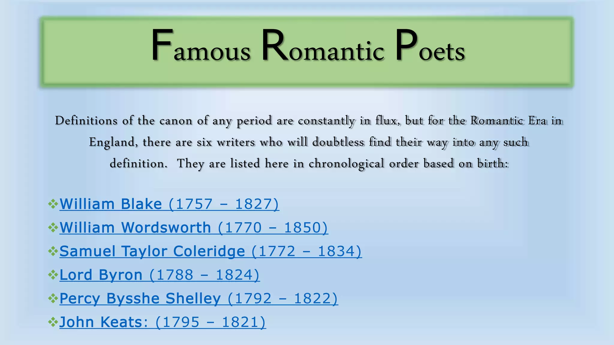 British romanticism | PPSX