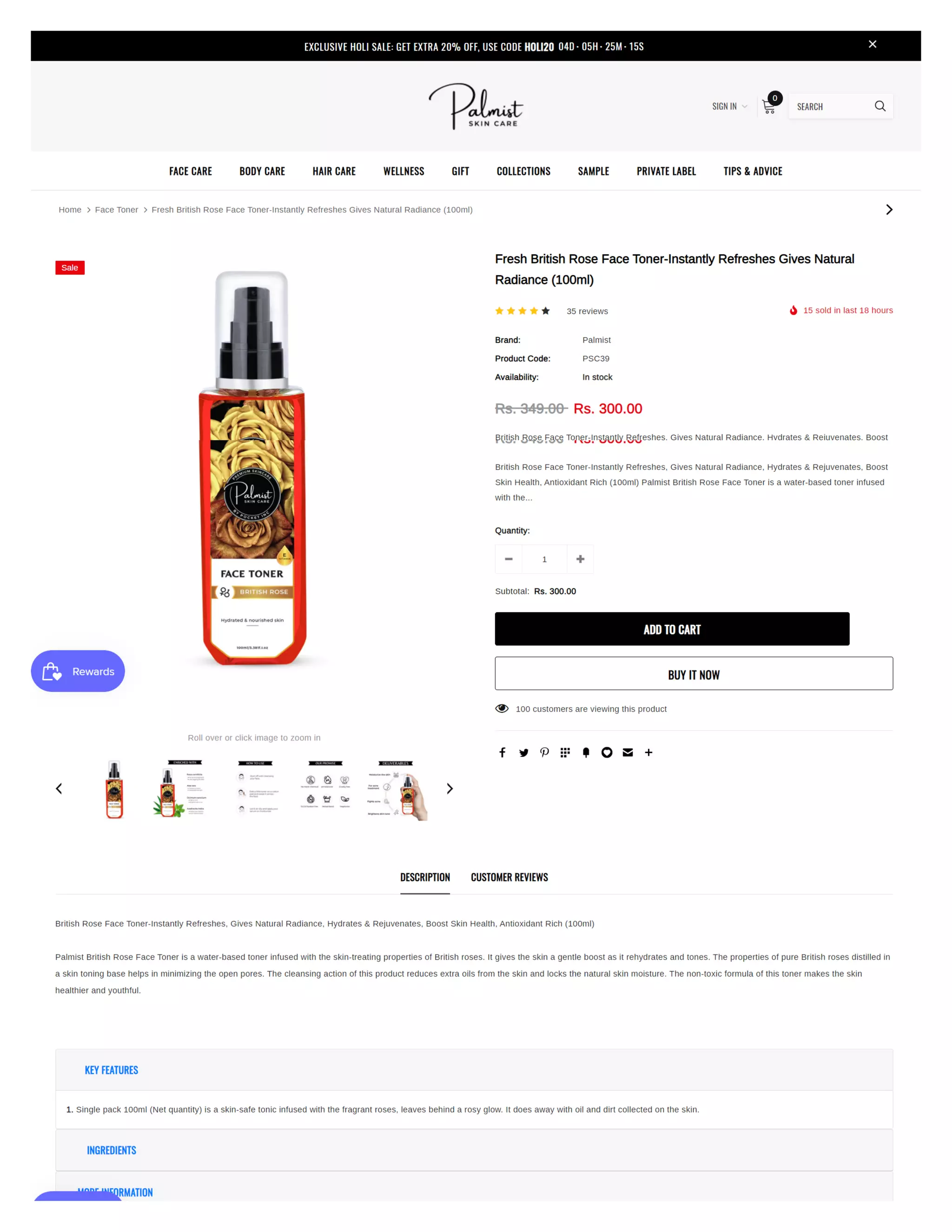 British rose face toner | PDF