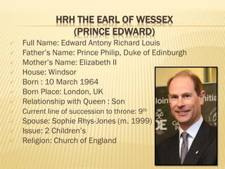 List of Current Member's of Brithish Royal Family | PDF
