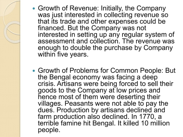 British rule over india | PPTX | Land and Farms | Real Estate