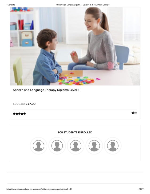 British Sign Language (BSL) - Level 1 & 2 - St. Pauls College | PDF