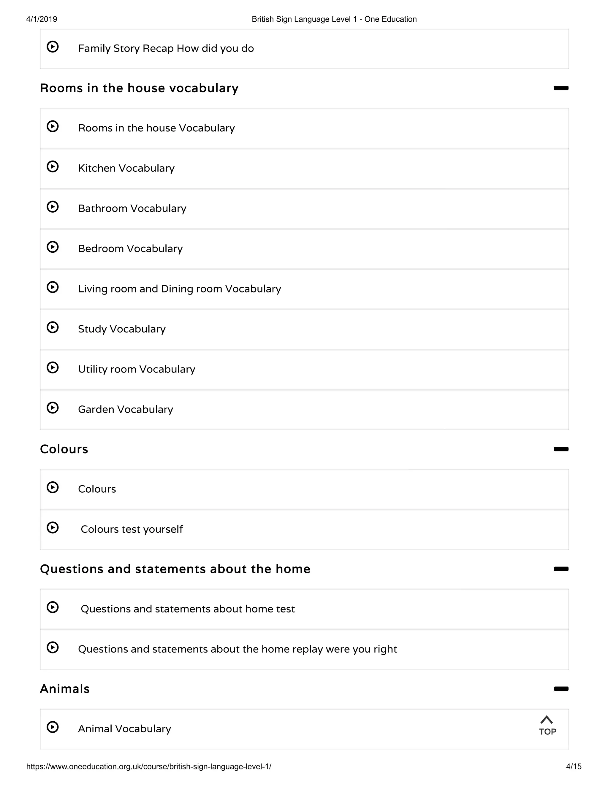 British Sign Language Level 1 - One Education | PDF