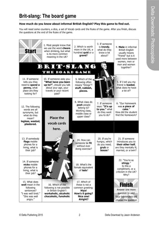 Brit- slang | PDF | Board Games and Puzzles | Games and Puzzles