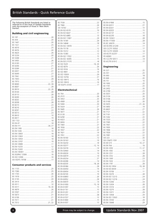 British standards quick reference guide 2007 | PDF