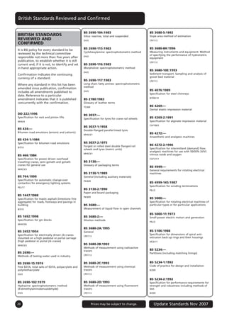 British standards quick reference guide 2007 | PDF