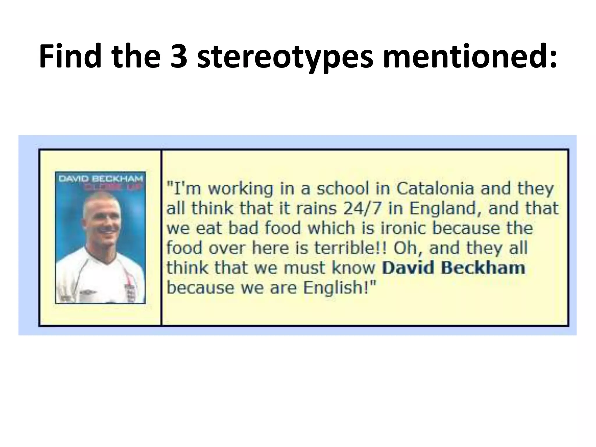 Most Common British stereotypes | PPT