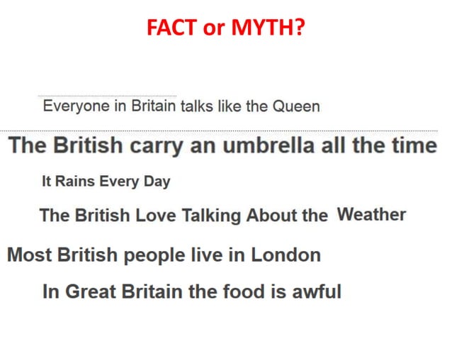 Most Common British stereotypes | PPTX