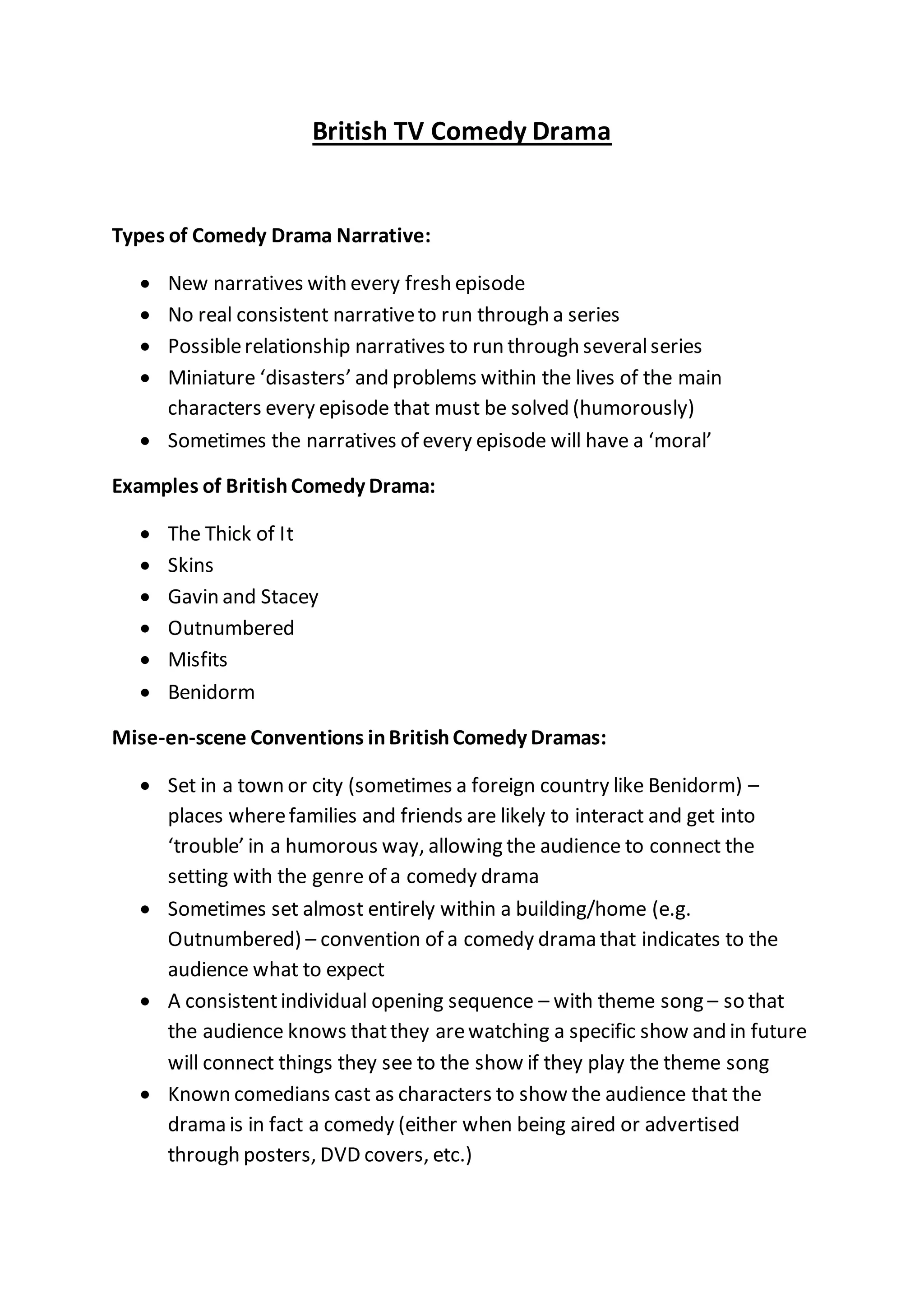 British TV Comedy Drama | PDF