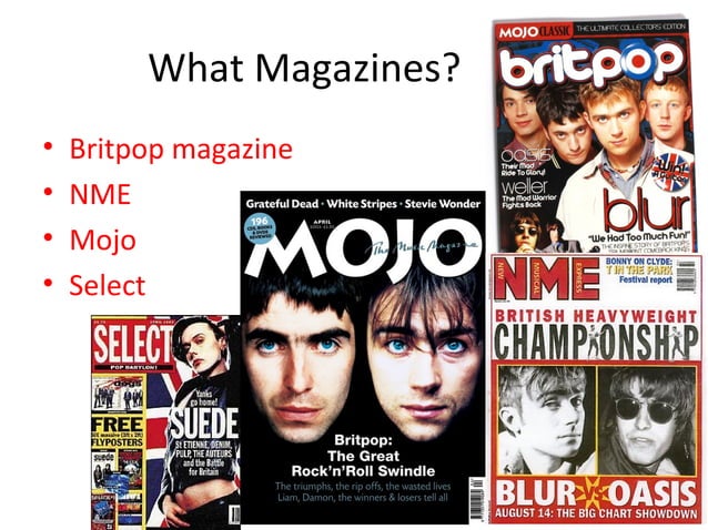 Britpop- codes and conventions | PPT | Musicals | Genres