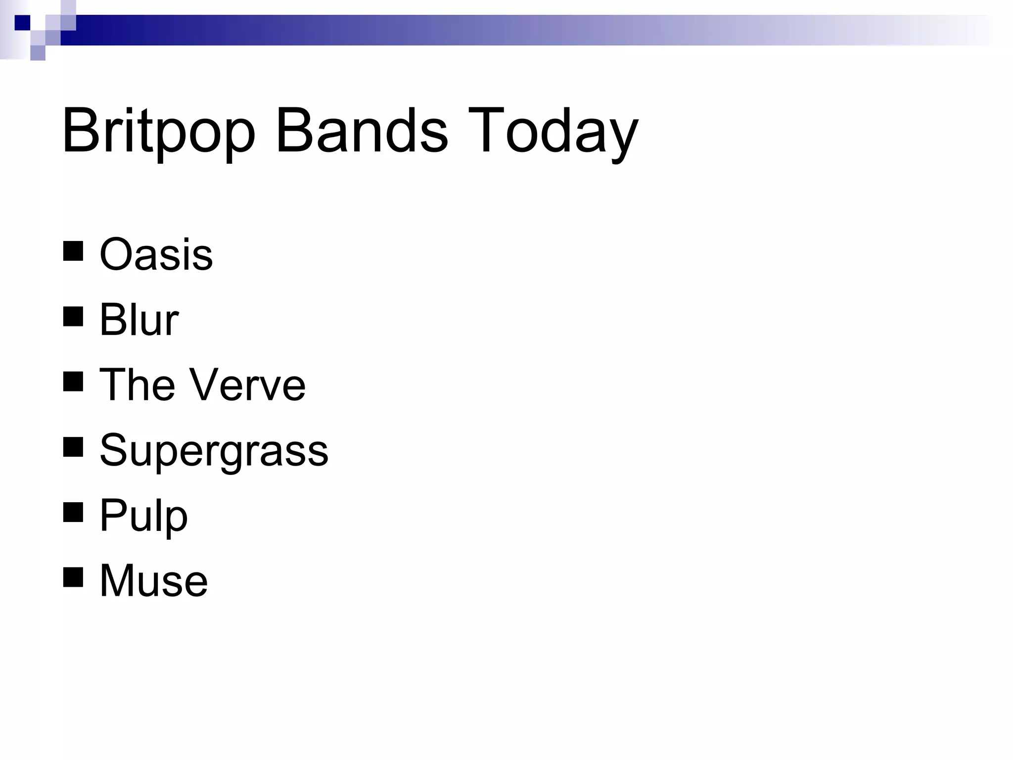 Britpop – gcse music | PPT